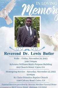 Rev. Dr. Lewis Butler Obituary in Quitman at Stevens-McGhee Funeral ...
