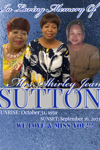 Shirley Jean Sutton Obituary in Affordable Funeral Home at | Obit