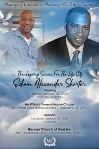Edwin Alexander Shorter Obituary in Ft. Lauderdale at McWhite's Funeral ...