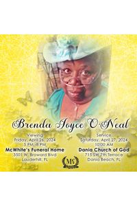 Brenda Joyce O'Neal Obituary in Ft. Lauderdale at McWhite's Funeral ...