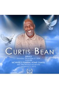Curtis Bean Obituary in Ft. Lauderdale at McWhite's Funeral Home | Obit