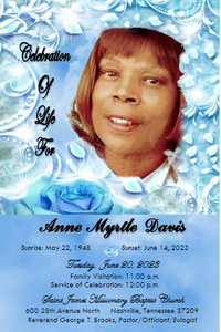 Anne M. Davis Obituary in Nashville at Smith Funeral Directors, Inc. | Obit