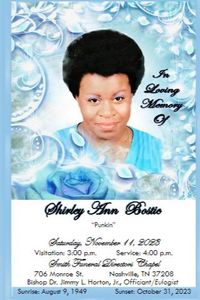 Shirley Ann Bostic Obituary in Nashville at Smith Funeral Directors ...