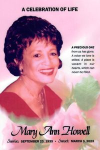 Mary Howell Obituary in Steelton at Major H. Winfield Funeral Home | Steelton, PA