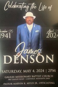 James Denson Obituary in Kosciusko at Myricks Funeral Home, Inc. | Obit