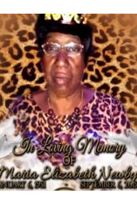 Maria Elizabeth Newby Obituary in Belle Glade Palm Beach at Stevens ...
