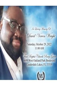 David Vereen Wright Obituary in Ft. Lauderdale at McWhite's Funeral ...