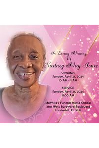 Vadney May Jones Obituary in Ft. Lauderdale at McWhite's Funeral Home ...