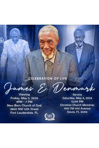 James E. Denmark Obituary in Ft. Lauderdale at McWhite's Funeral Home | Obit