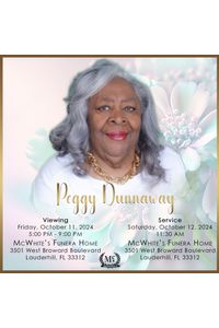 Peggy Dunnaway Obituary in Ft. Lauderdale at McWhite's Funeral Home | Obit