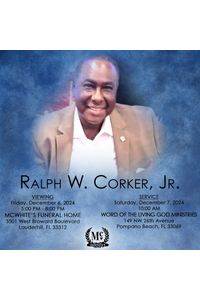 Ralph Warren Corker Obituary in Ft. Lauderdale at McWhite's Funeral ...