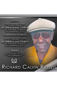 Richard Calvin Russell Obituary in Ft. Lauderdale at McWhite's Funeral ...