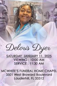 Deloris Pauvette Dyer Obituary in Ft. Lauderdale at McWhite's Funeral ...