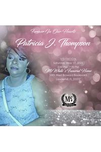 Patricia Jean Thompson Obituary in Ft. Lauderdale at McWhite's Funeral ...