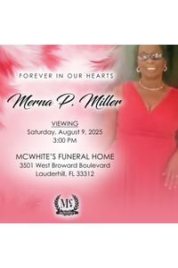 Merna Miller Obituary in Ft. Lauderdale at McWhite's Funeral Home | Obit