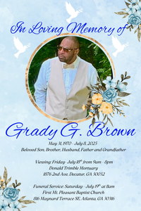Grady Germaine Brown Obituary in Decatur at Donald Trimble Mortuary ...