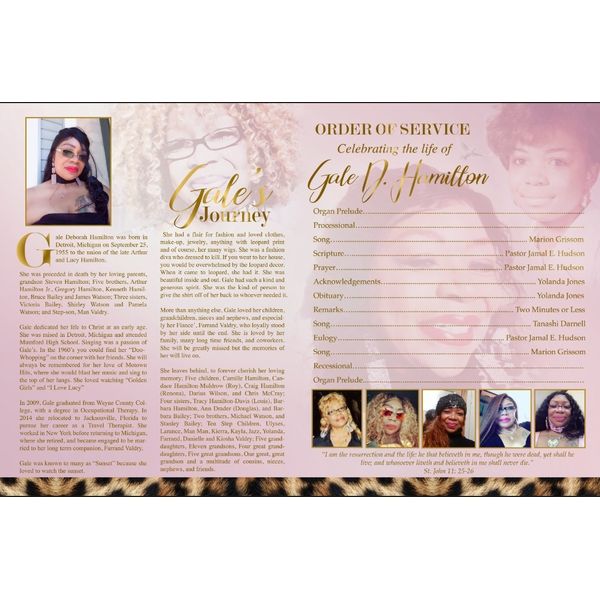 Gale Deborah Hamilton Obituary in Redford Township at Fisher Funeral ...