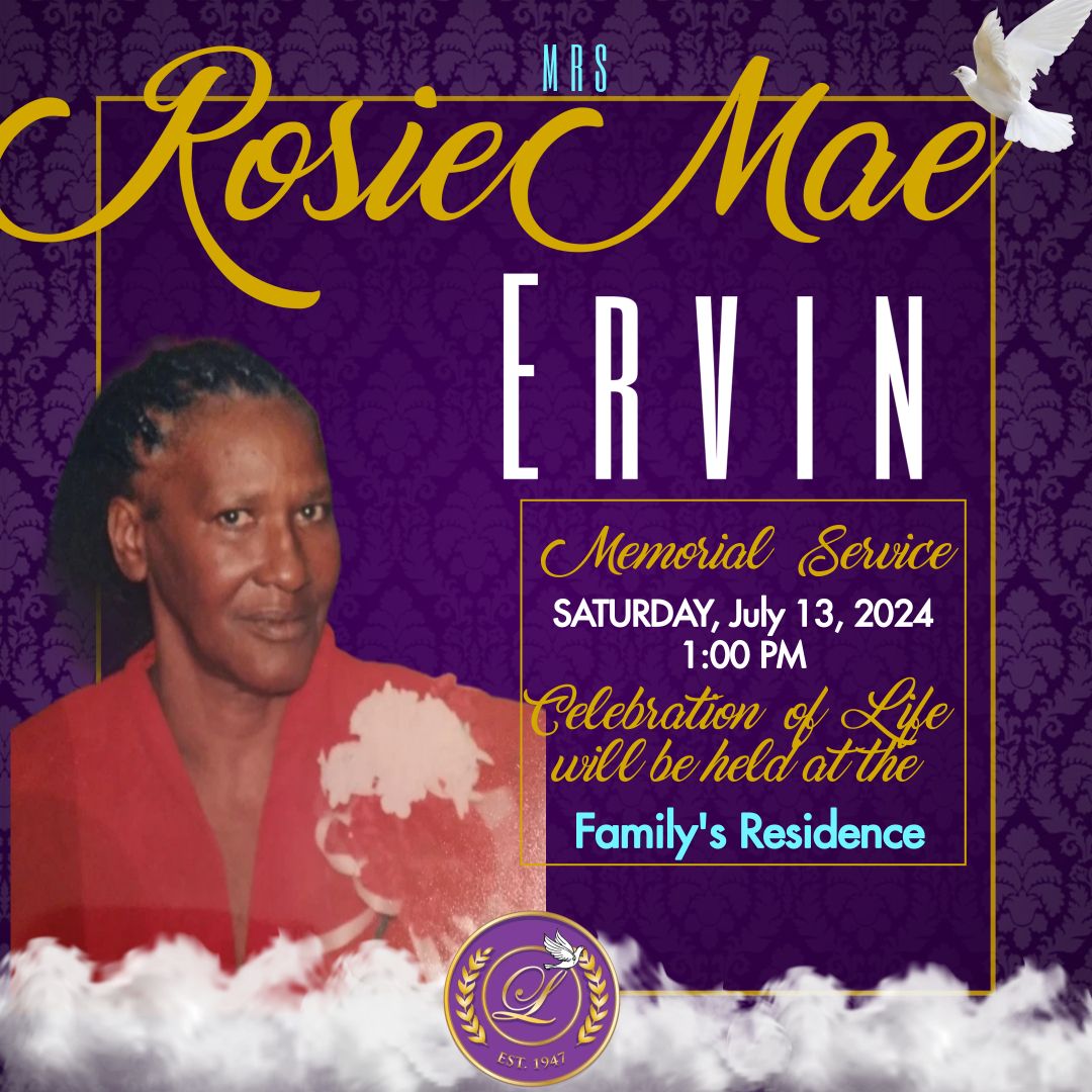 Mrs. Rosie Mae Ervin Obituary in Aliceville at Lavender's Funeral ...