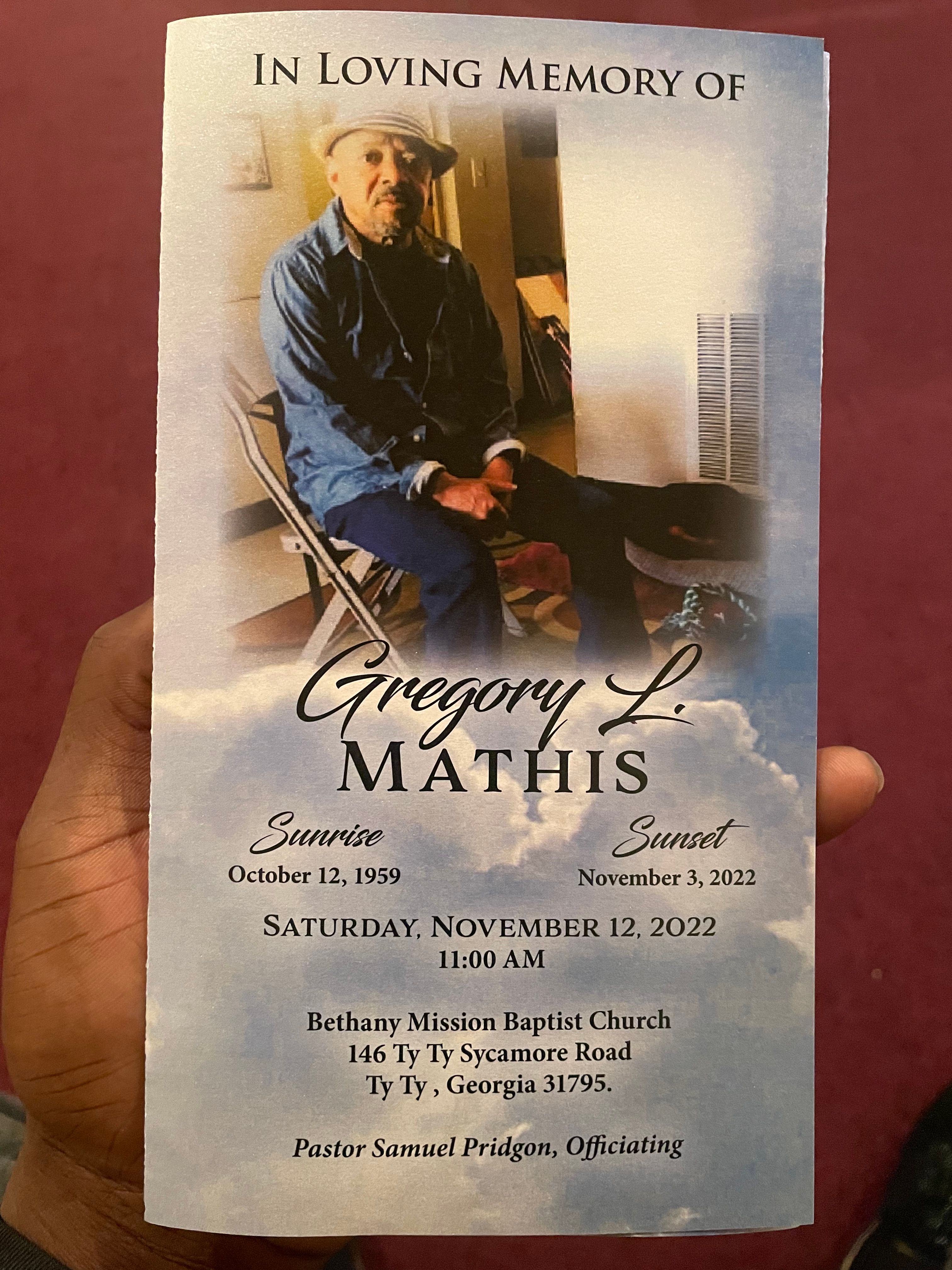 Mr. Gregory “Lamar” Mathis Obituary in Fitzgerald at Prestige Family ...