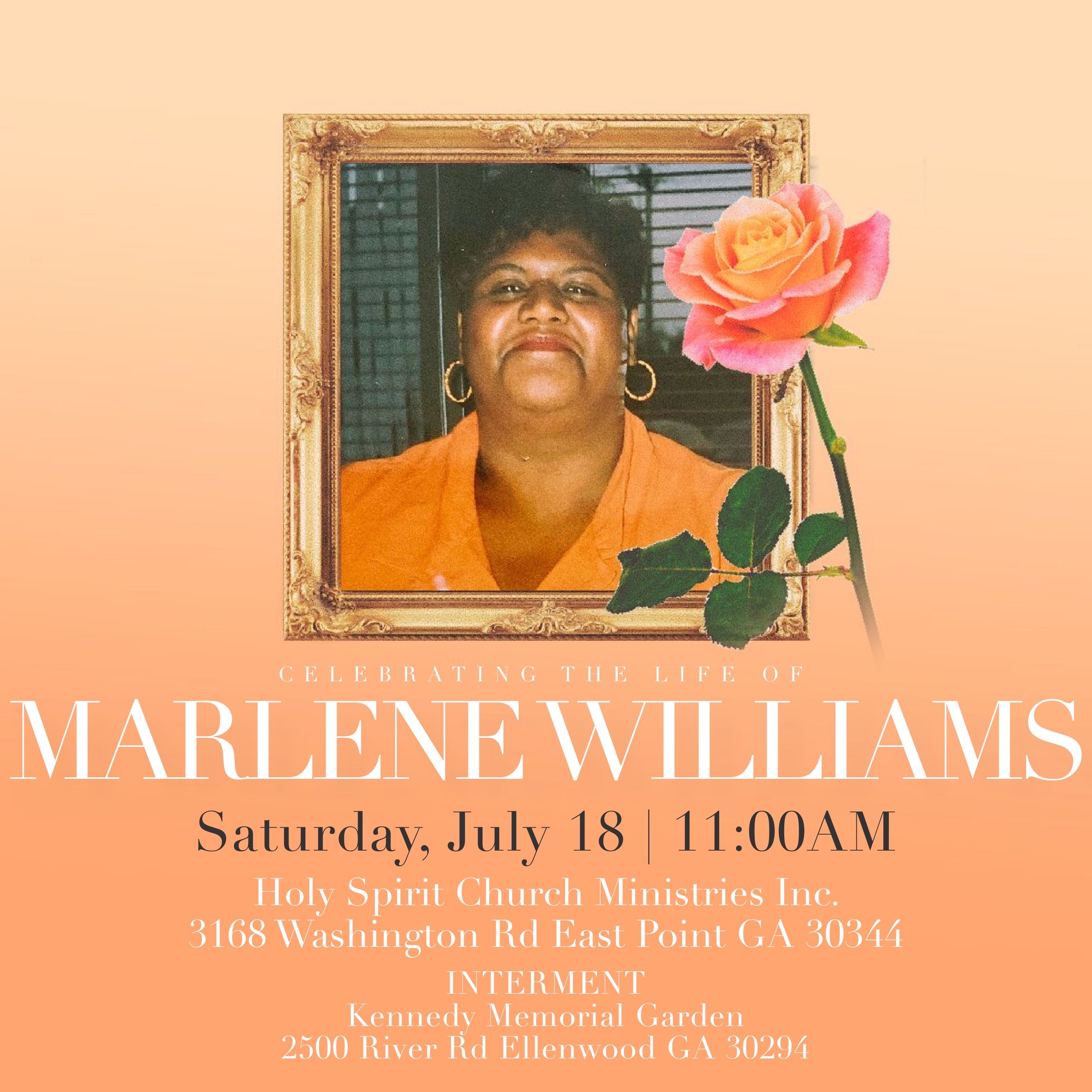 Marlene Williams Obituary in Lithonia at Tri-Cities Funeral Home | Obit