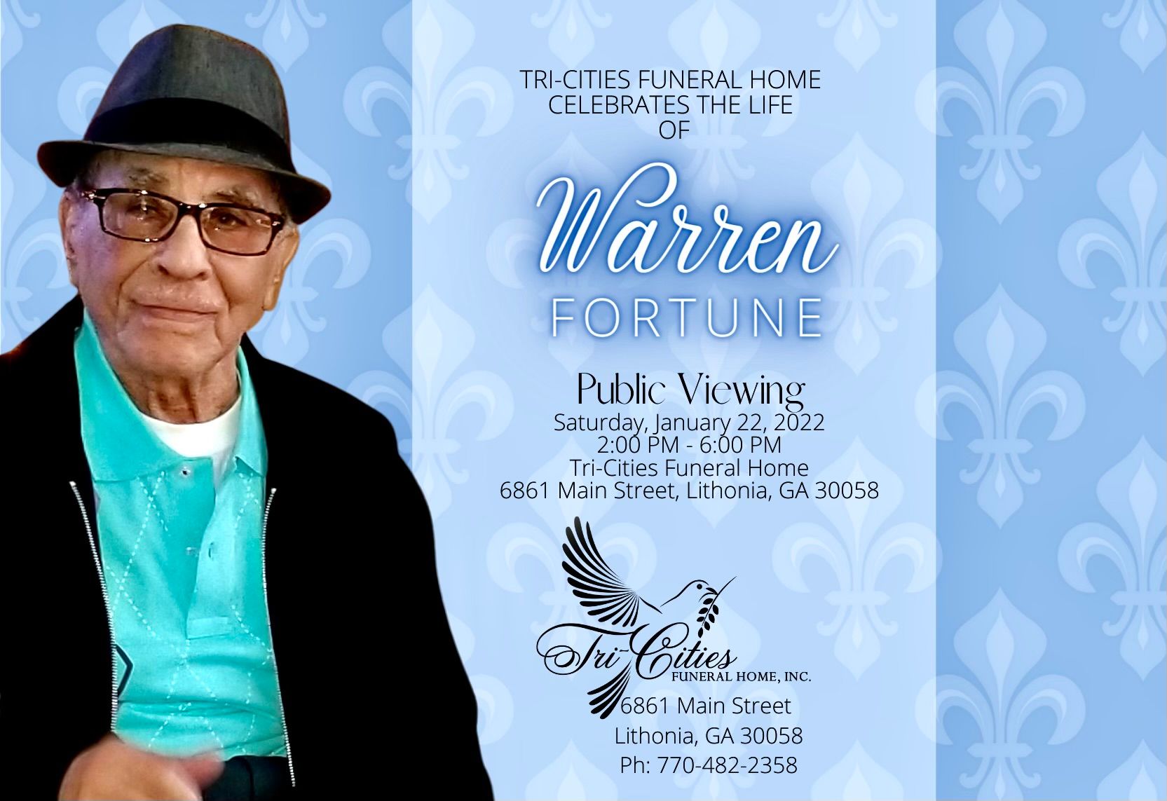 Warren Fortune Obituary in Lithonia at Tri-Cities Funeral Home | Obit