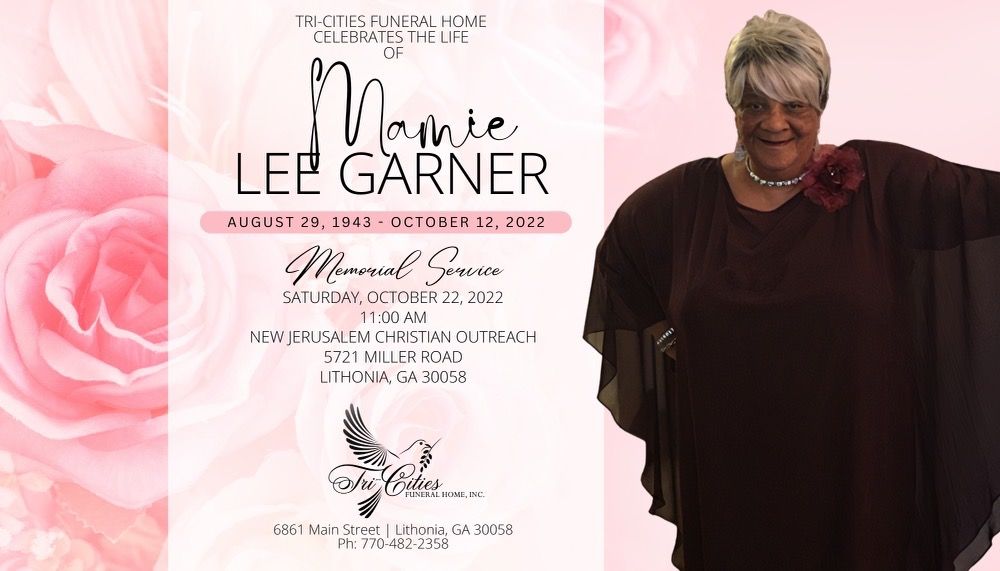 Mamie Lee Garner Obituary in Lithonia at Tri-Cities Funeral Home | Obit