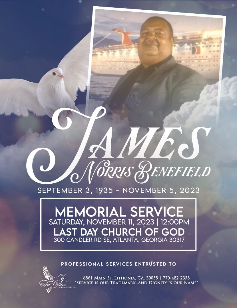 James Norris Benefield Obituary in Lithonia at Tri-Cities Funeral Home ...