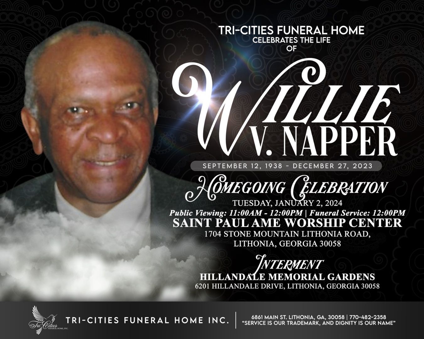 Willie Val Napper Obituary in Lithonia at Tri-Cities Funeral Home | Obit