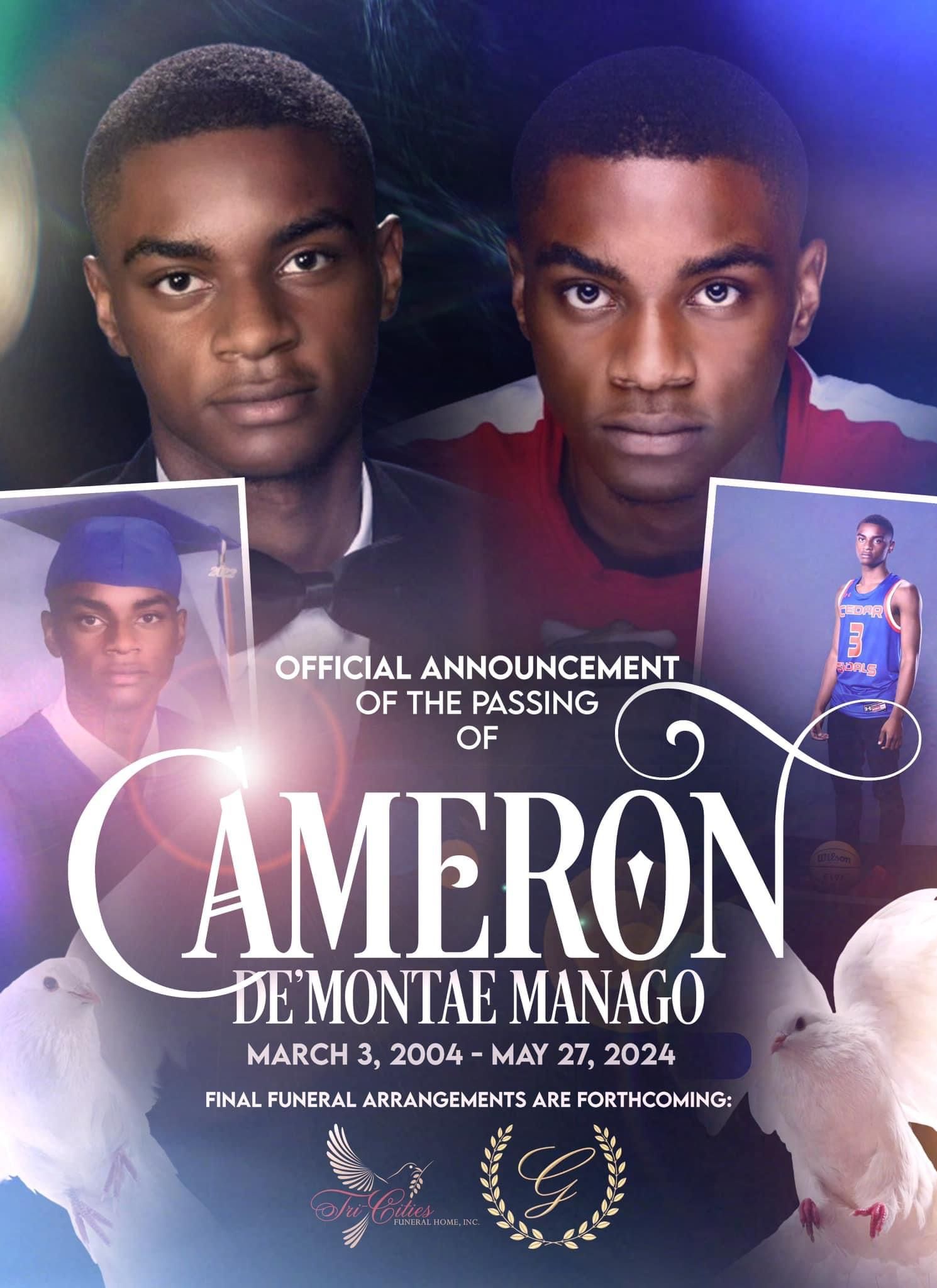 Cameron De'Montae Manago Obituary in Lithonia at Tri-Cities Funeral ...